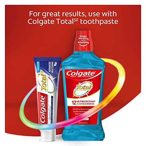 Colgate Total Mouthwash, Alcohol Free Mouthwash, Peppermint, 33.8 Ounce, 3 Pack