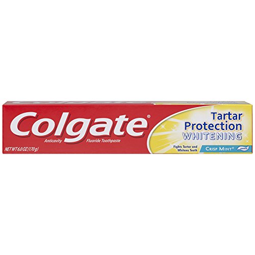 Colgate Tartar Protection Toothpaste With Whitening, Crisp Mint - 6.0 Oz, 0.44 Fl Oz