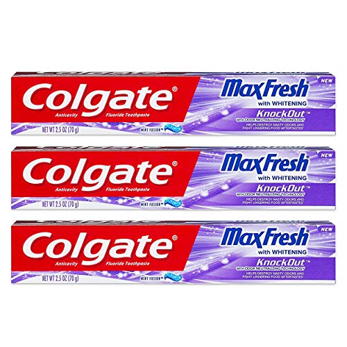 Colgate Max Fresh Knockout Gel Toothpaste, 2.5 Ounce Pack Of 3