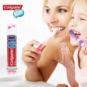 Colgate Kids Toothpaste Pump with Fluoride, Anticavity & Cavity Protection Toothpaste, For Ages 6+, Mild Bubble Fruit Flavor, 4.4 Ounce, 6 Pack