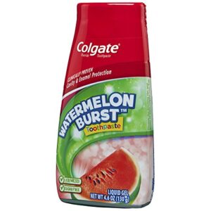 Colgate Anticavity Kids Toothpaste with Fluoride for Ages 2+, Watermelon Burst Flavor - 4.6 Ounce (4 Pack)