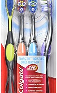 Colgate Colg-360 Adv Floss-Tip Bristles Soft,4 Count(Pack of 1)