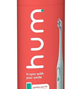 hum by Colgate Smart Battery Toothbrush Kit, Sonic Toothbrush with Travel Case (Teal)