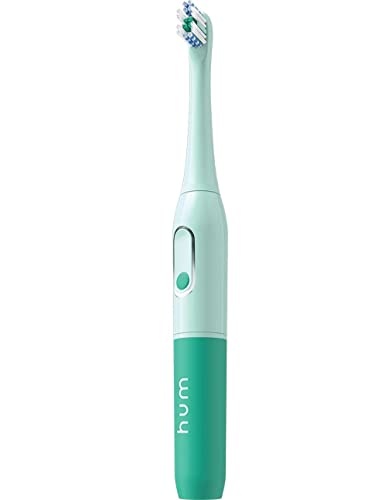 hum by Colgate Smart Battery Toothbrush Kit, Sonic Toothbrush with Travel Case (Teal)