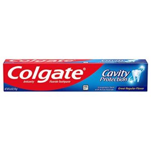 colgate cavity protection regular fluoride toothpaste, white, 6 oz