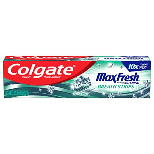 Colgate MaxFresh Whitening With Breath Strips Toothpaste Clean Mint 6 Ounce (Pack of 1)