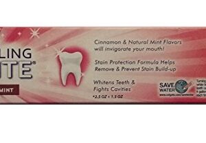 Colgate Anticavity Fluoride Toothpaste Sparkling White Cinnamint with Cinnamon & Natural Mint Flavor Gel - Gluten Free