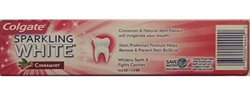 Colgate Anticavity Fluoride Toothpaste Sparkling White Cinnamint with Cinnamon & Natural Mint Flavor Gel - Gluten Free