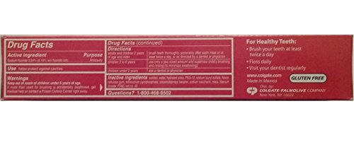 Colgate Anticavity Fluoride Toothpaste Sparkling White Cinnamint with Cinnamon & Natural Mint Flavor Gel - Gluten Free