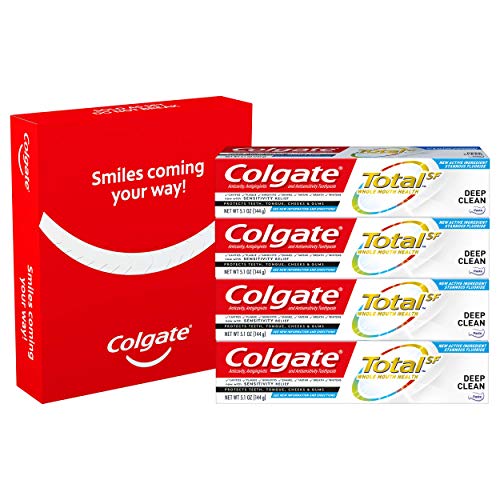 Colgate Total Toothpaste, Deep Clean - 5.1 Ounce (Pack of 4)