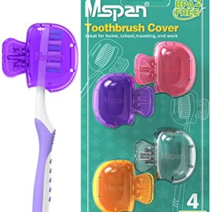 Mspan Electric Toothbrush Head Cover: Sonic Toothbrush Cap Travel Protector Plastic Brush Pod Protection Clip Case Value Pack