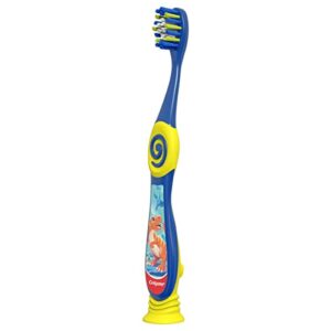 Colgate Dinosaur Toothbrush for Children with Suction Cup, Kids 2-5 Years Old, Extra Soft - 1 Count