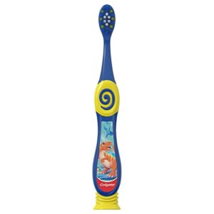 Colgate Dinosaur Toothbrush for Children with Suction Cup, Kids 2-5 Years Old, Extra Soft - 1 Count