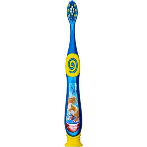 Colgate Dinosaur Toothbrush for Children with Suction Cup, Kids 2-5 Years Old, Extra Soft - 1 Count