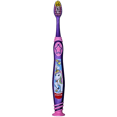 Colgate Kids Unicorn Toothbrush, Extra Soft for Children 5+ Years Old - Pack of 6