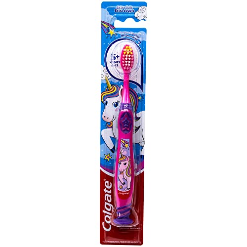 Colgate Kids Unicorn Toothbrush, Extra Soft for Children 5+ Years Old - Pack of 6