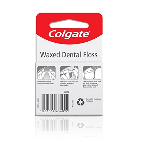 Colgate Waxed Dental Floss For Improved Mouth Health - Pack of 6 (25Mtr Per Pack)