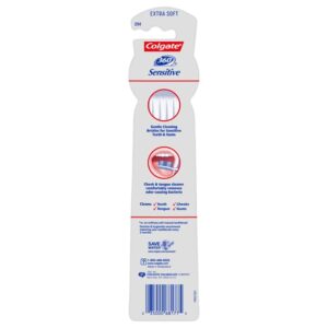 Colgate 360 Enamel Health Sensitive Toothbrush, Compact Head, Extra Soft - Pack of 6