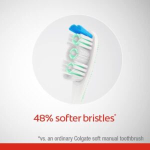 Colgate 360 Enamel Health Sensitive Toothbrush, Compact Head, Extra Soft - Pack of 6