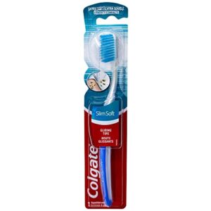 Colgate Slim Soft Ultra Compact Toothbrush, Extra Soft (Colors Vary) - Pack of 6