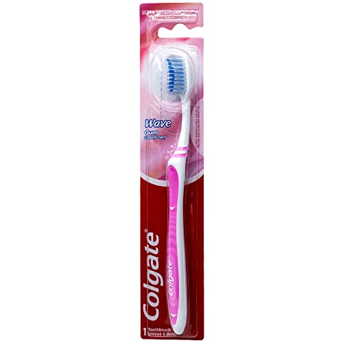 Colgate Wave Gum Comfort Toothbrush, Ultra Soft Compact Head (Colors Vary) - Pack of 2