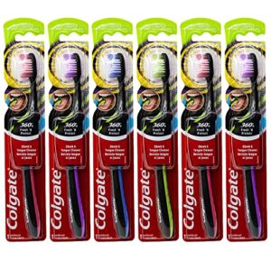 colgate 360 fresh n’ protect toothbrush, ultra compact, soft (colors may vary) – pack of 6