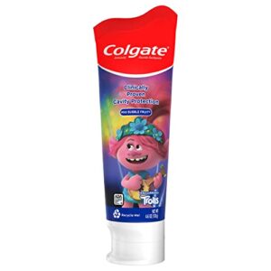 colgate kids toothpaste, trolls, bubble fruit, 4.6 oz