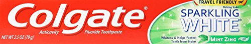 Colgate Sparkling White Gel Toothpaste, Mint Zing, 2.5 Ounce (Pack of 6)