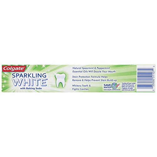 Colgate Sparkling White Gel Toothpaste, Mint Zing, 2.5 Ounce (Pack of 6)