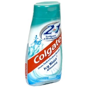 colgate 2 in 1 toothpaste & mouthwash, whitening icy blast – 4.6 oz