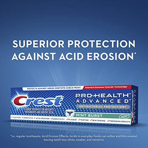 Crest Pro-Health Advanced Antibacterial Protection Toothpaste, Mint Burst, 5 Oz (Pack of 4)