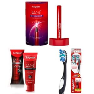 colgate optic white whitening bundle