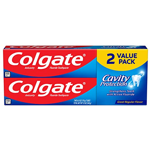 Colgate Cavity Protection Toothpaste with Fluoride - 6 Ounce (Pack of 2)