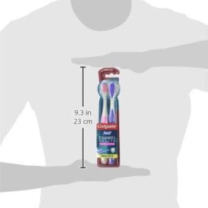 Colgate 360 Extra Soft Toothbrush for Sensitive Teeth and Gums with Tongue and Cheek Cleaner, 2 Pack