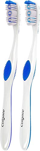 Colgate 360 Extra Soft Toothbrush for Sensitive Teeth and Gums with Tongue and Cheek Cleaner, 2 Pack