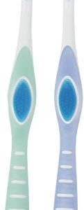 Colgate 360 Extra Soft Toothbrush for Sensitive Teeth and Gums with Tongue and Cheek Cleaner, 2 Pack