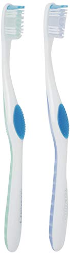 Colgate 360 Extra Soft Toothbrush for Sensitive Teeth and Gums with Tongue and Cheek Cleaner, 2 Pack