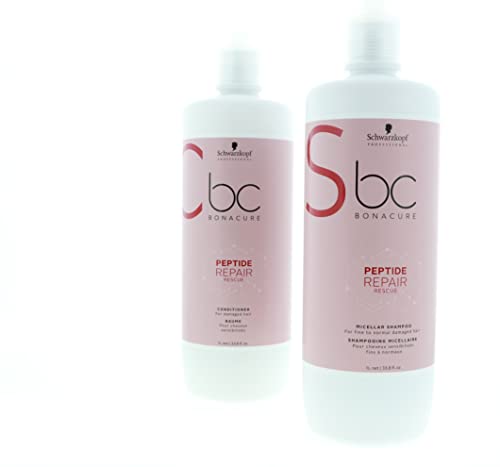 Schwarzkopf Bonacure Repair Rescue Shampoo and Conditioner Liter Duo 33.8 oz