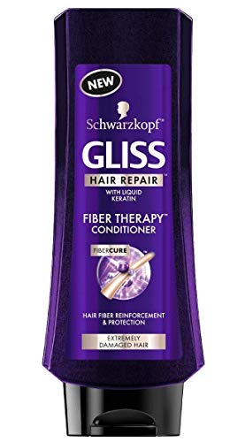 Schwarzkopf Gliss Hair Repair - Fiber Therapy For Extremely Damaged Hair - Shampoo & Conditioner Set - Net Wt. 13.6 FL OZ (400 mL) Per Bottle - One Set