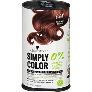 schwarzkopf simply color permanent hair color, 6.68 hazelnut brown