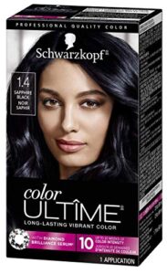 schwarzkopf color ultime permanent hair color cream, 1.4 sapphire black