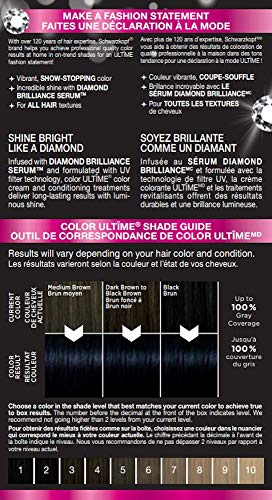 Schwarzkopf Color Ultime Permanent Hair Color Cream, 1.4 Sapphire Black