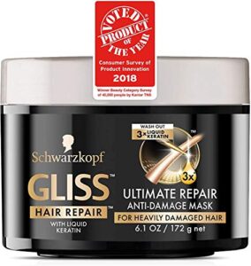 gliss mask ultimate repair anti-damage 6.1 ounce jar (180ml)