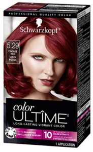 schwarzkopf color ultime permanent hair color cream, 5.29 vintage red