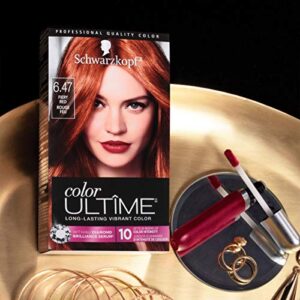 Schwarzkopf Ultime Permanent Hair Color Cream, 6.47 Fiery Red, 5.7 Fl Oz