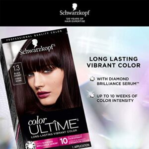 Schwarzkopf Color Ultime Permanent Hair Color Cream, 1.3 Black Cherry