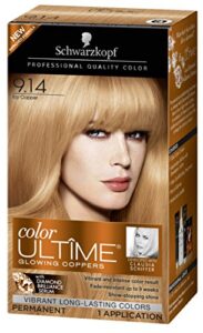 schwarzkopf color ultime hair color cream, 9.14 icy copper (packaging may vary)