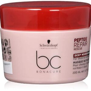 Schwarzkopf BC Bonacure Peptide Repair Rescue Treatment, Clear, 6.7 Fl Oz