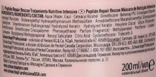 Schwarzkopf BC Bonacure Peptide Repair Rescue Treatment, Clear, 6.7 Fl Oz