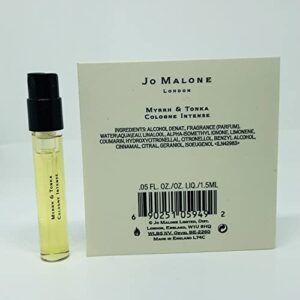 jo malone london myrrh and tonka cologne intense sample vials .05oz/ 1.5ml